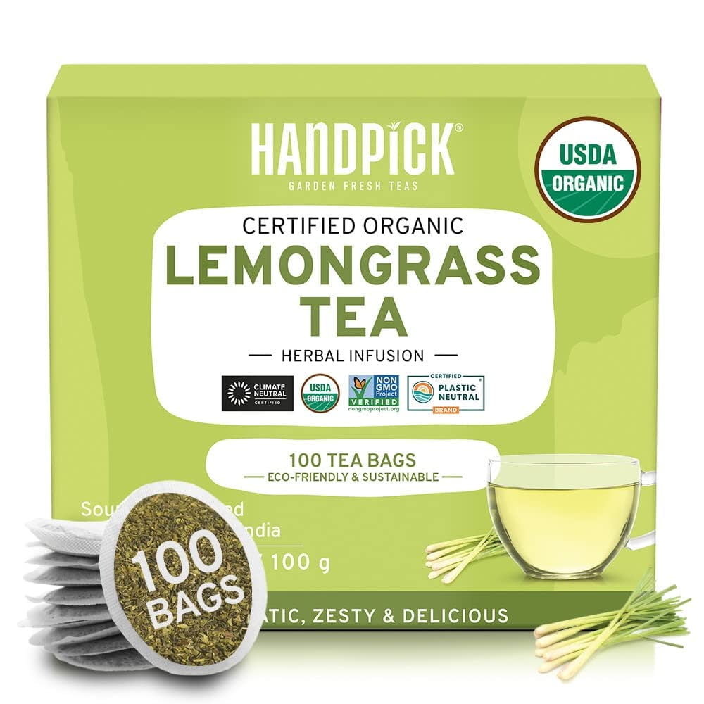 HANDPICK Lemongrass Tea Bags, 100 Count, Lemon Tea - Walmart.com