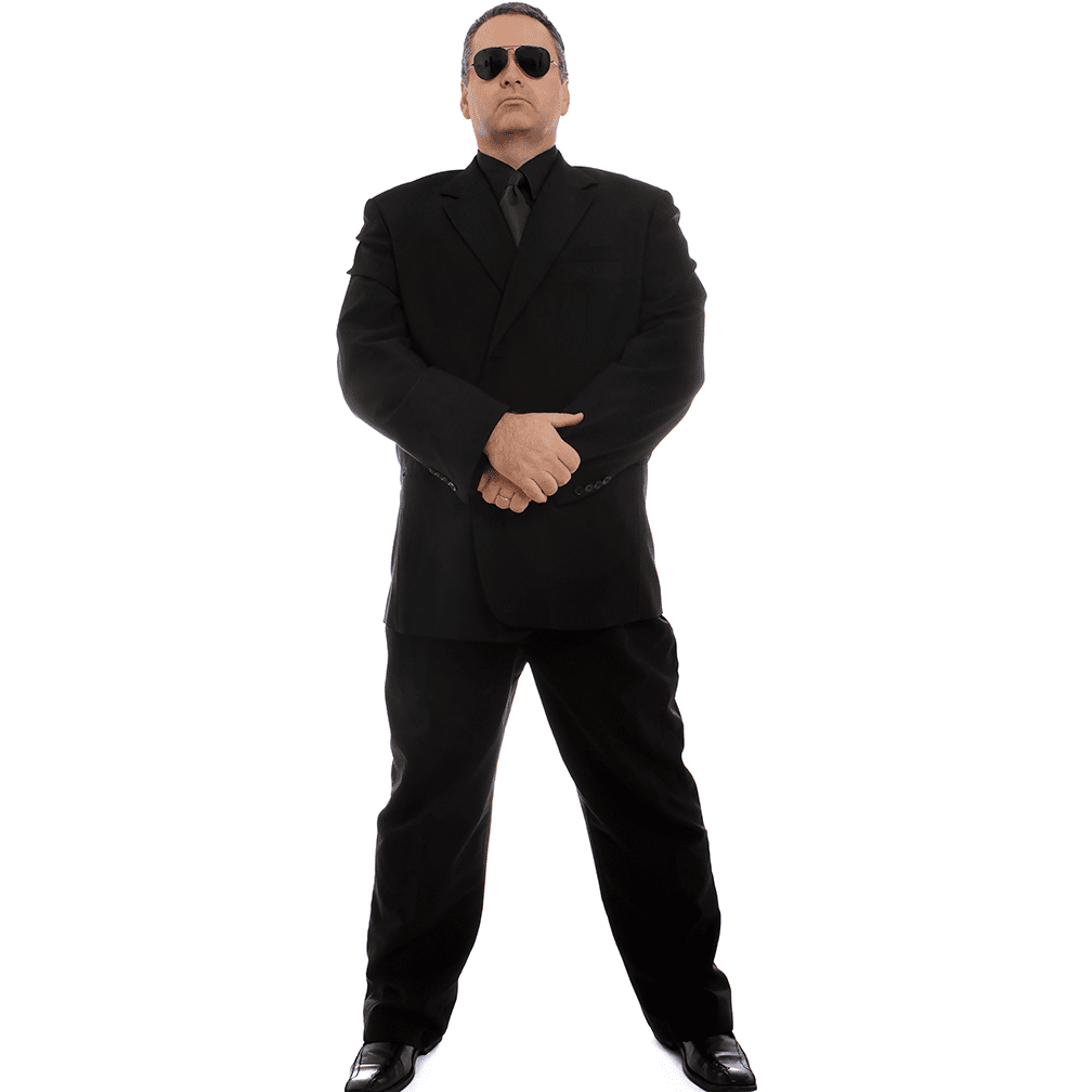SP12579 Black Suit Doorman Bouncer Security Secret Service Cardboard ...