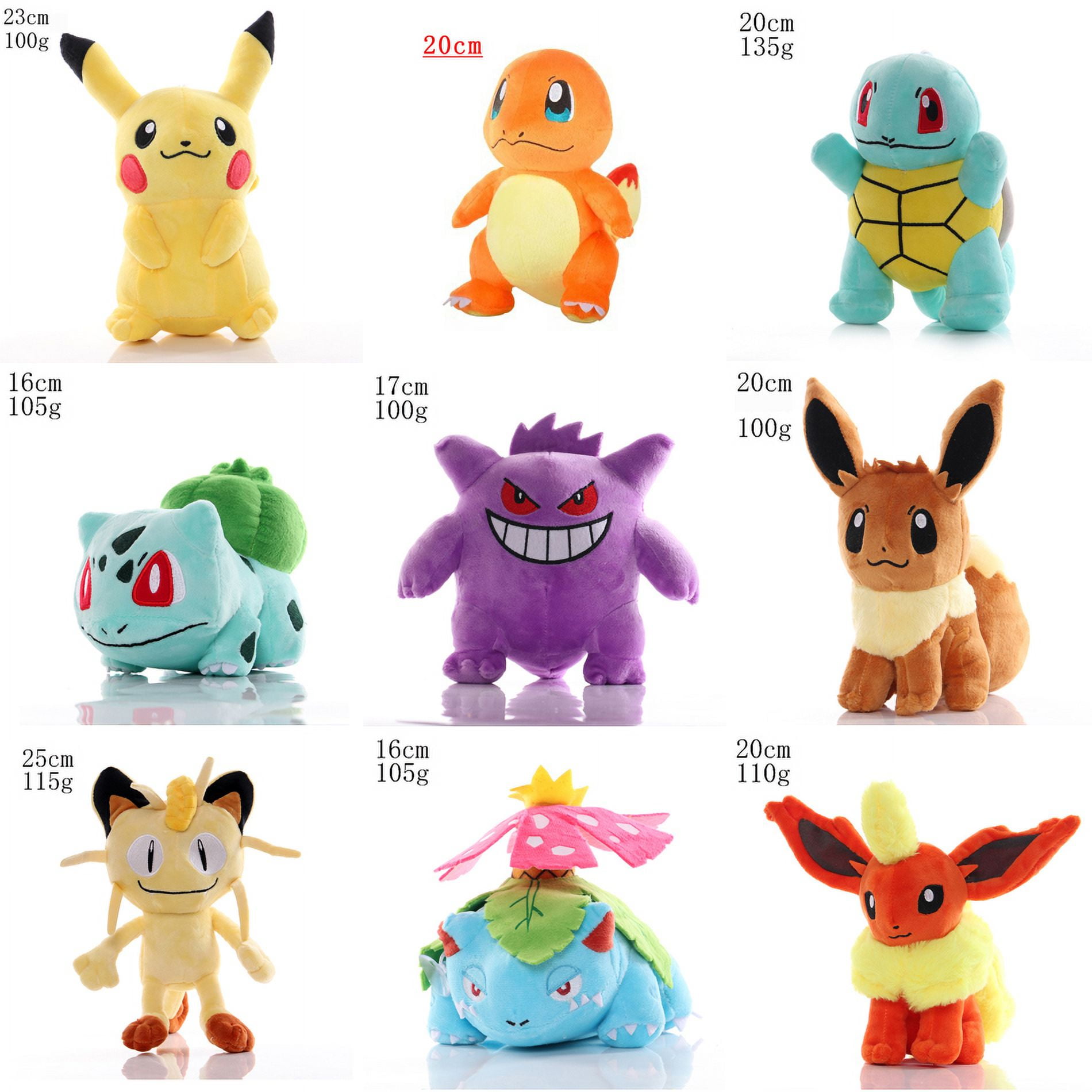 Muñecos de peluche de Pokémon Pikachu, juguetes de peluche cortos de ...
