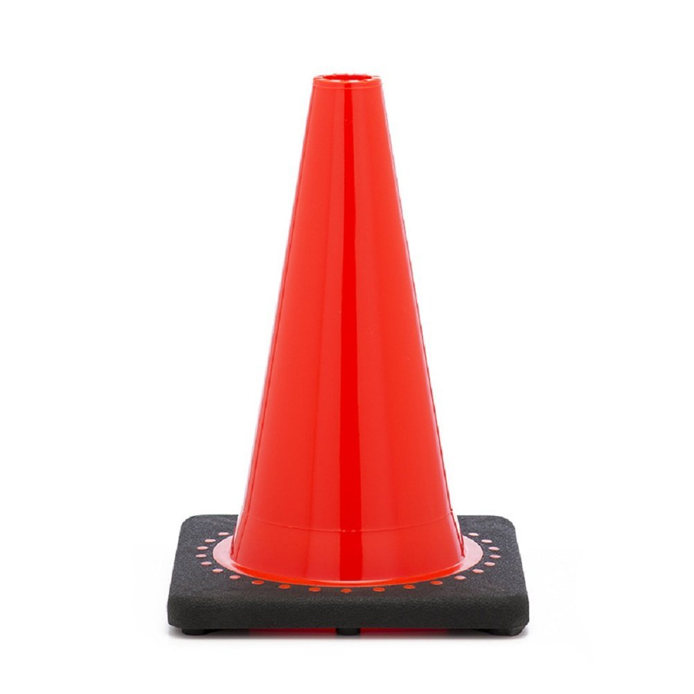 Boston Industrial 18" Traffic Safety Cone with Black Base 12 Pack ...