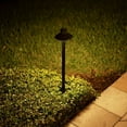 VOLT Flat Hat 12V Black Brass Path Light (5" Shade, 25" Tall) - Walmart.com
