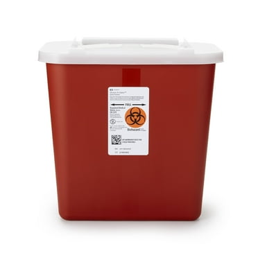 Sharpstar In-Room Sharps Container, Mailbox Lid, Red, 5qt. 8507SA (Pack ...