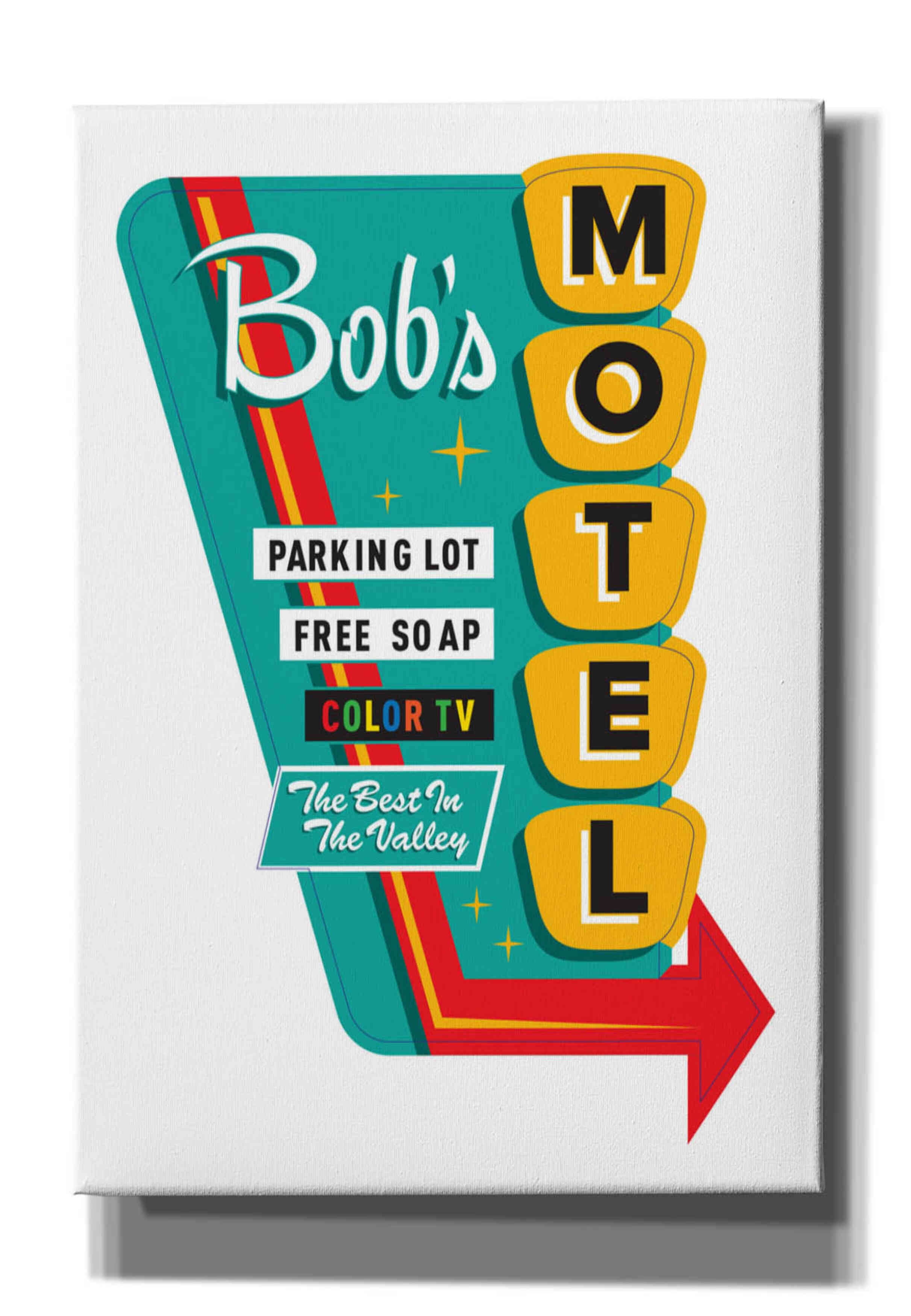 Epic Graffiti 'Bob's Motel In White' by JJ Brando, Canvas Wall Art, 18 ...
