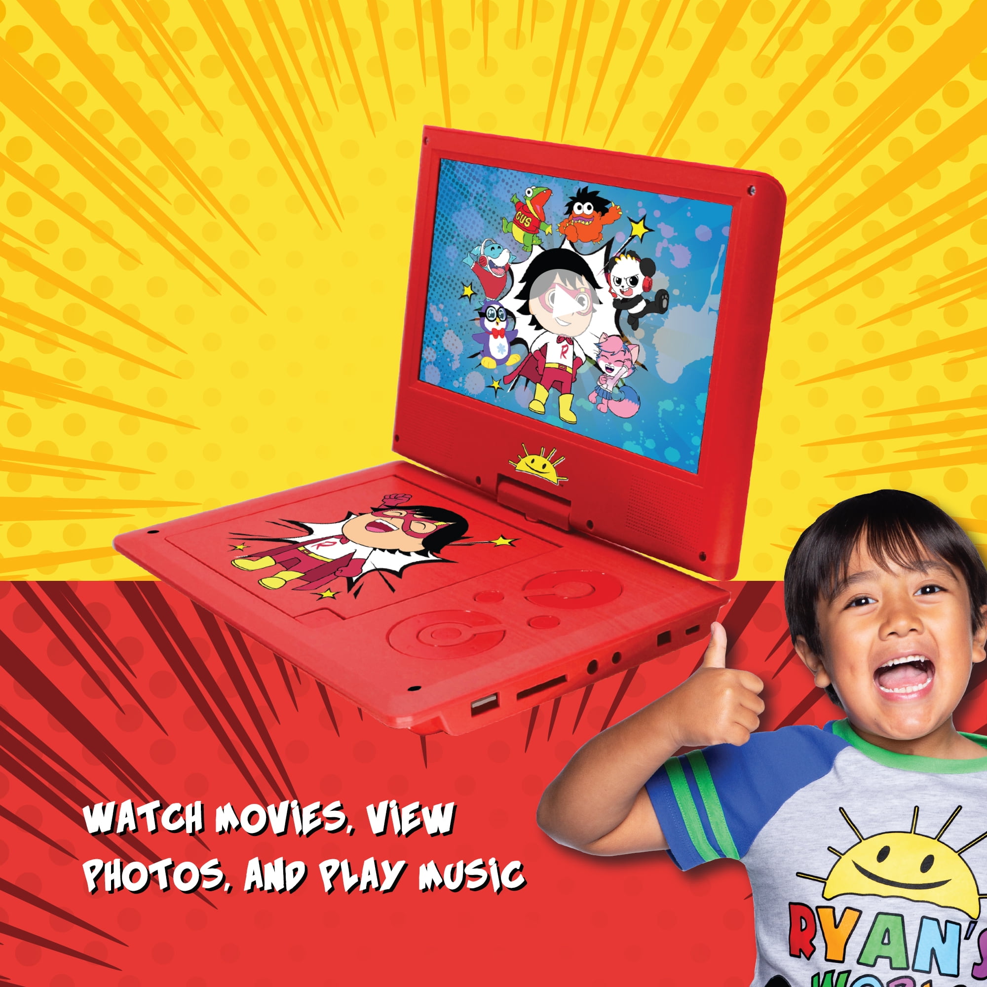 Buy Ryan's World 9 Portable DVD Player with Matching Headphones and ...