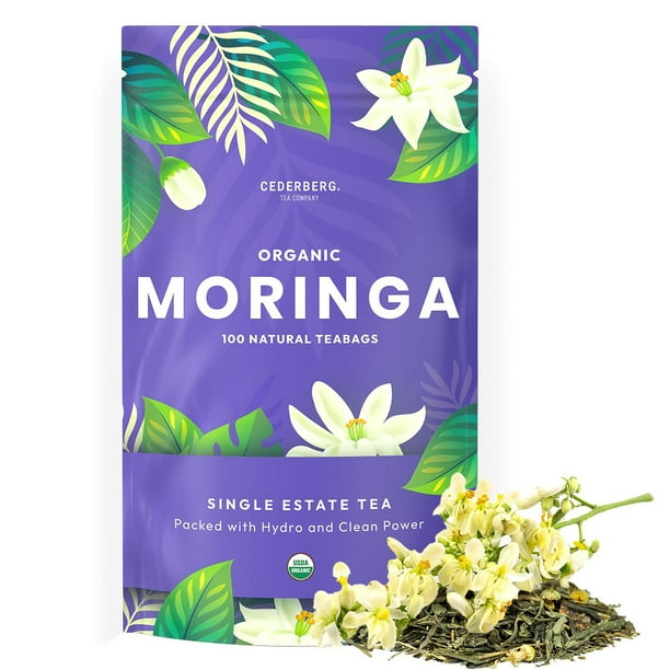 Cederberg Tea Company Organic Moringa Tea Bags -100 | Caffeine Free ...