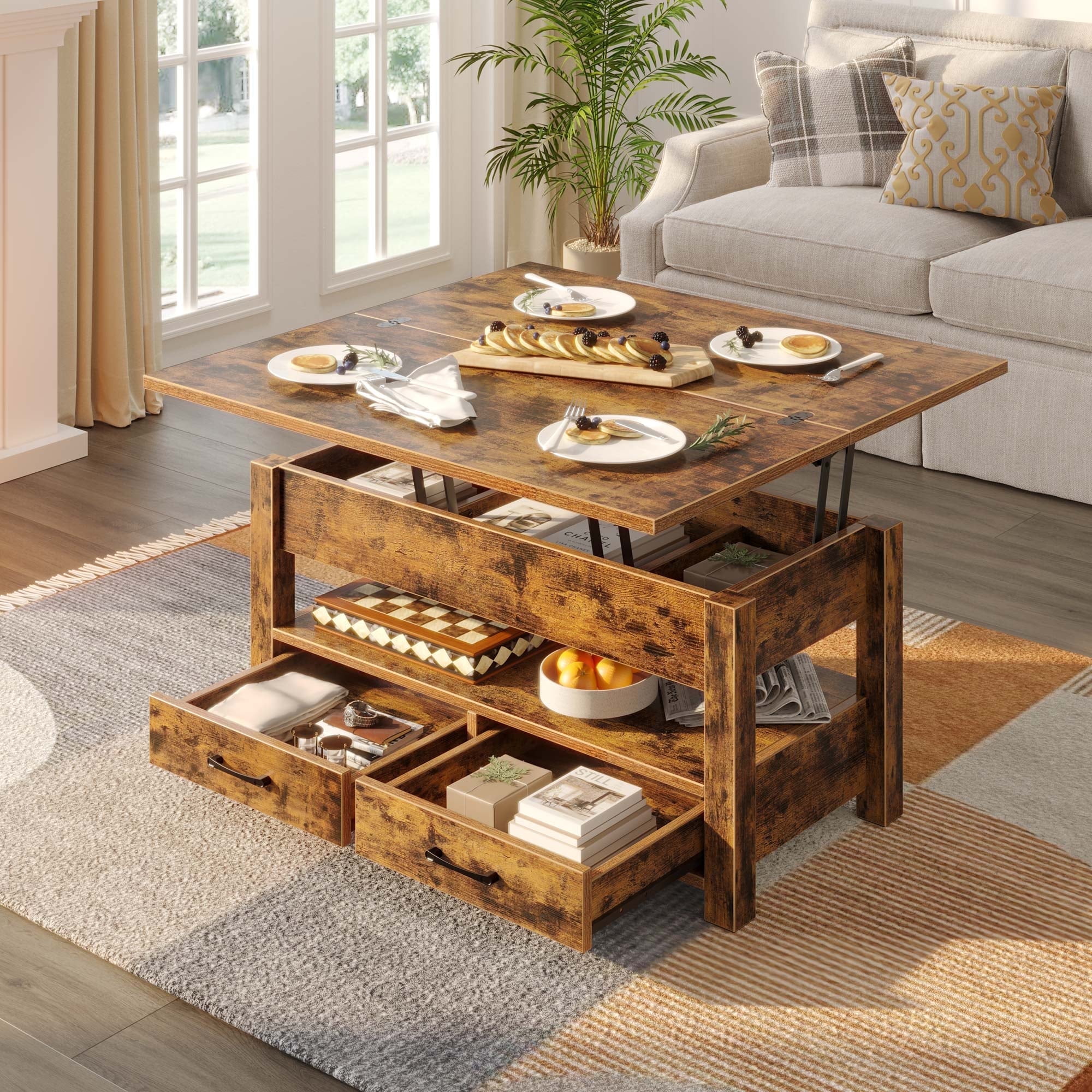 Click here for Greenstell Lift Top Coffee Table With Storage  Mul... prices