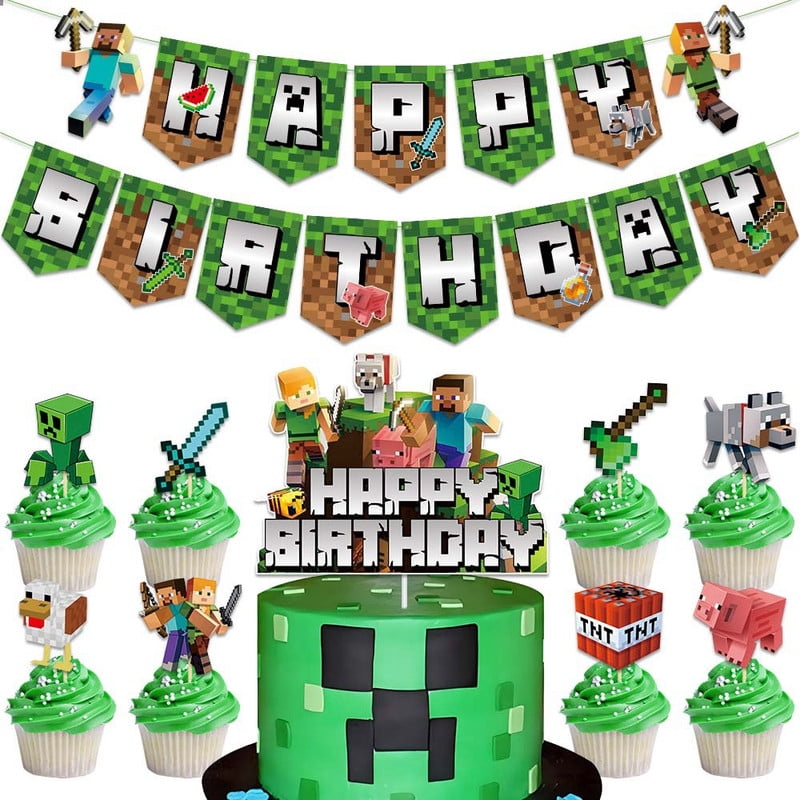 Click here for Hot Sales Minecraft Birthday Party Decorations Hap... prices