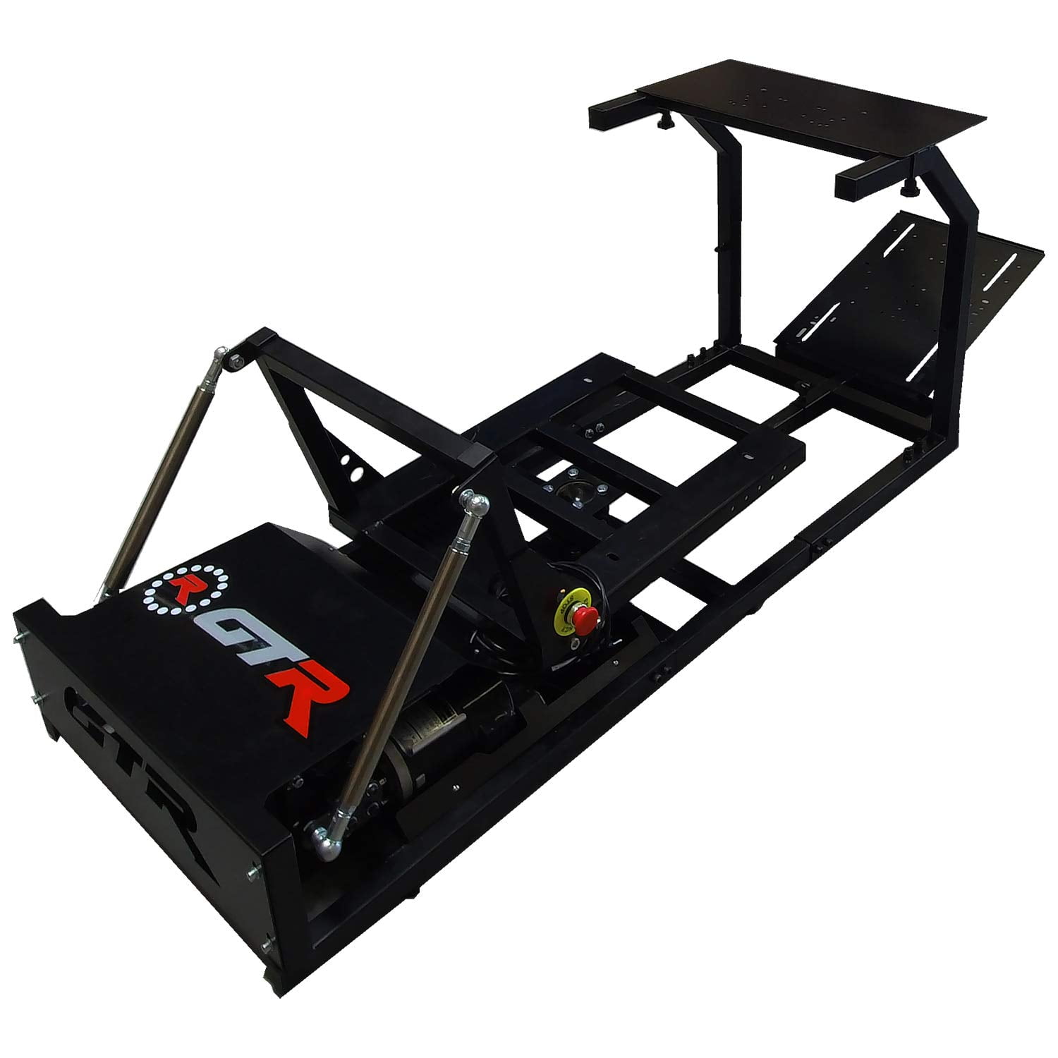 GTM Model Motion Racing Simulator Cockpit Black Frame with Black/Red ...