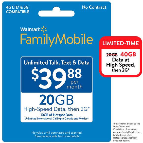 Walmart Family Mobile Service Plans