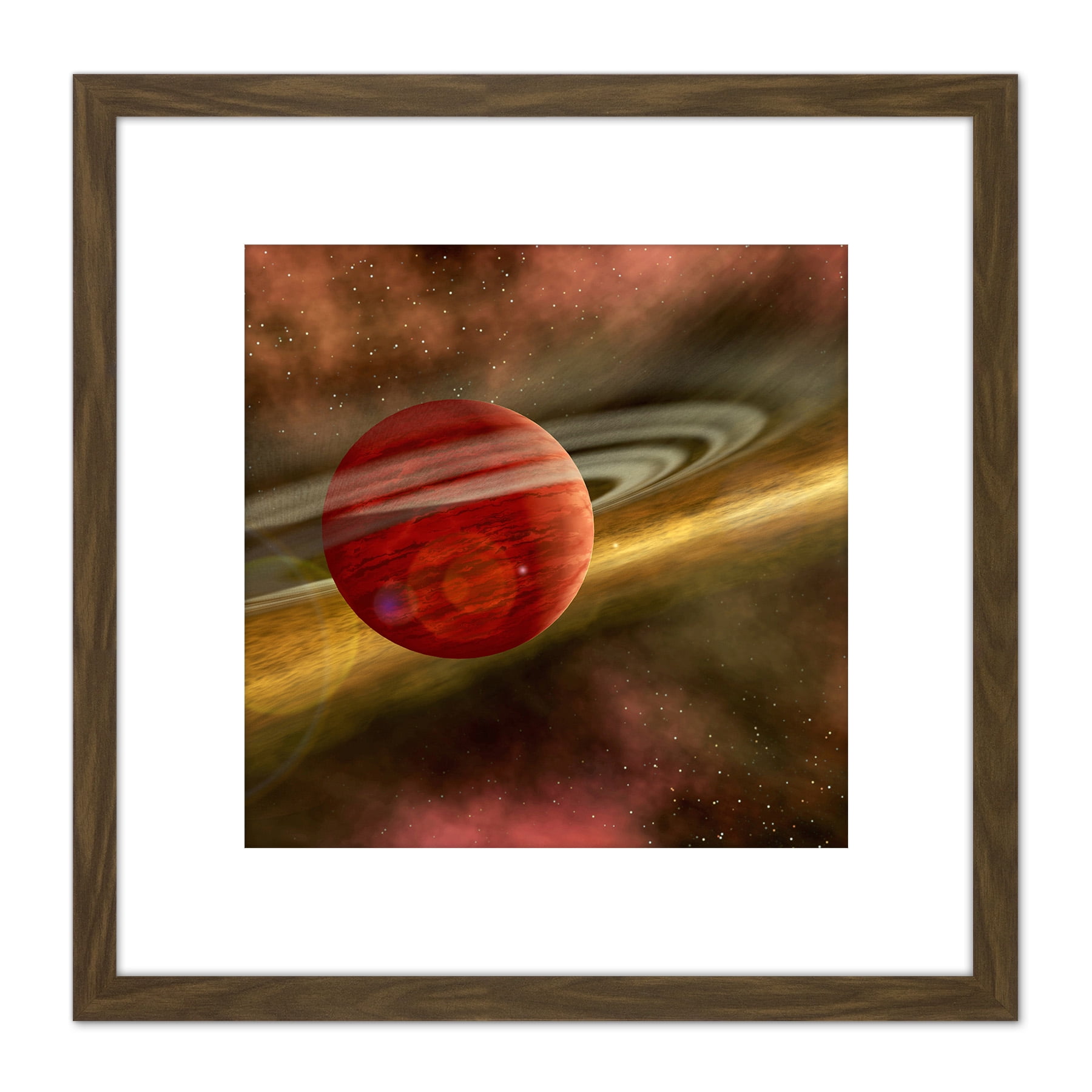 Space NASA Birth Planet Discs Star Orbit Illustration 8X8 Inch Square ...