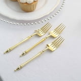 eFavormart 24 Pack 6" Gold Glittered European Style Plastic Forks ...