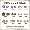 400Pcs 12 Styles Tibetan Style Bead Caps Flower Mixed Color 6~12x1~4mm ...