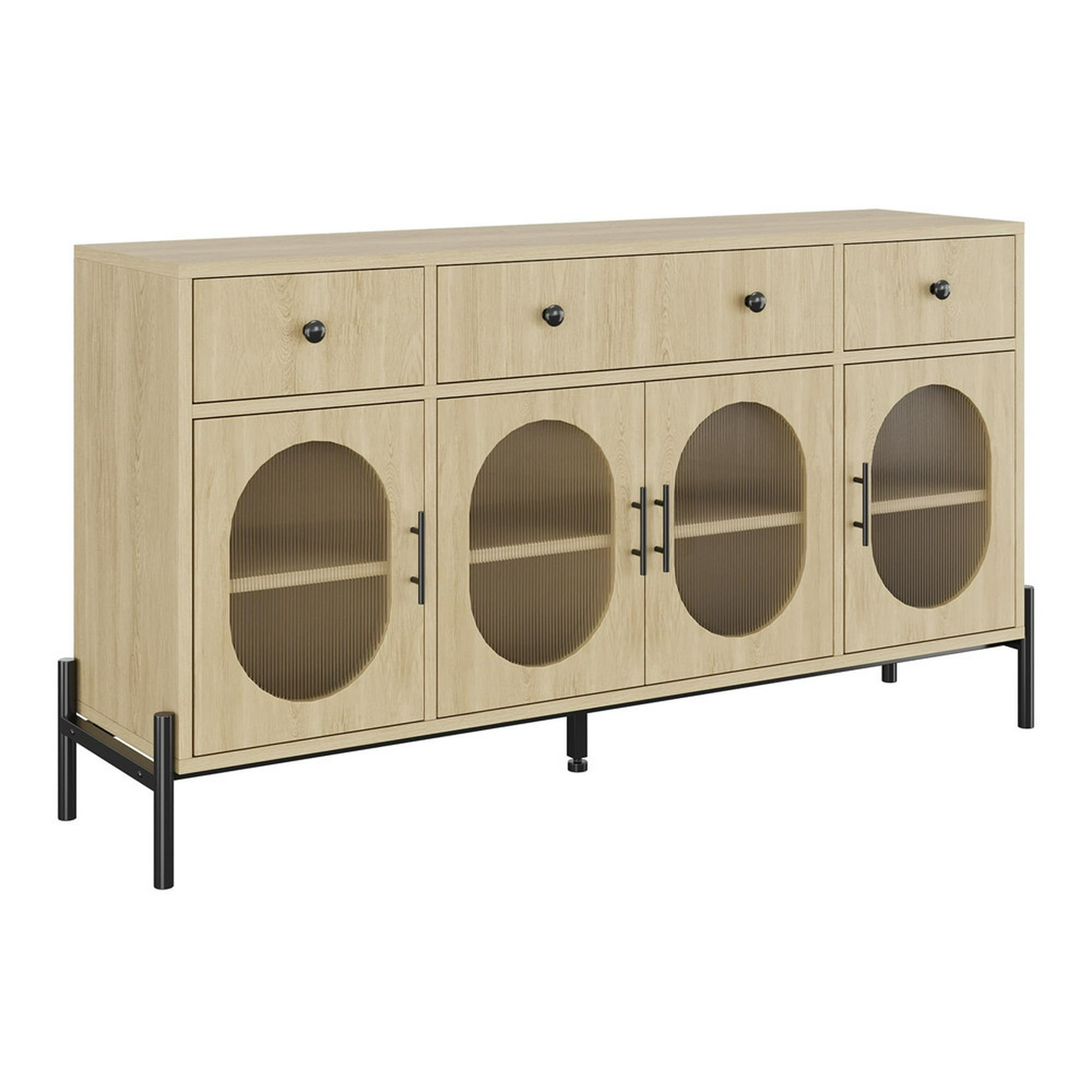 Click here for Tropow Sideboard Cabinet With 4 Doors & 3 Drawers... prices