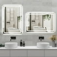 Anti-fog Wall Mounted Lighted Vanity Mirror LED Bathroom Mirror Anti ...