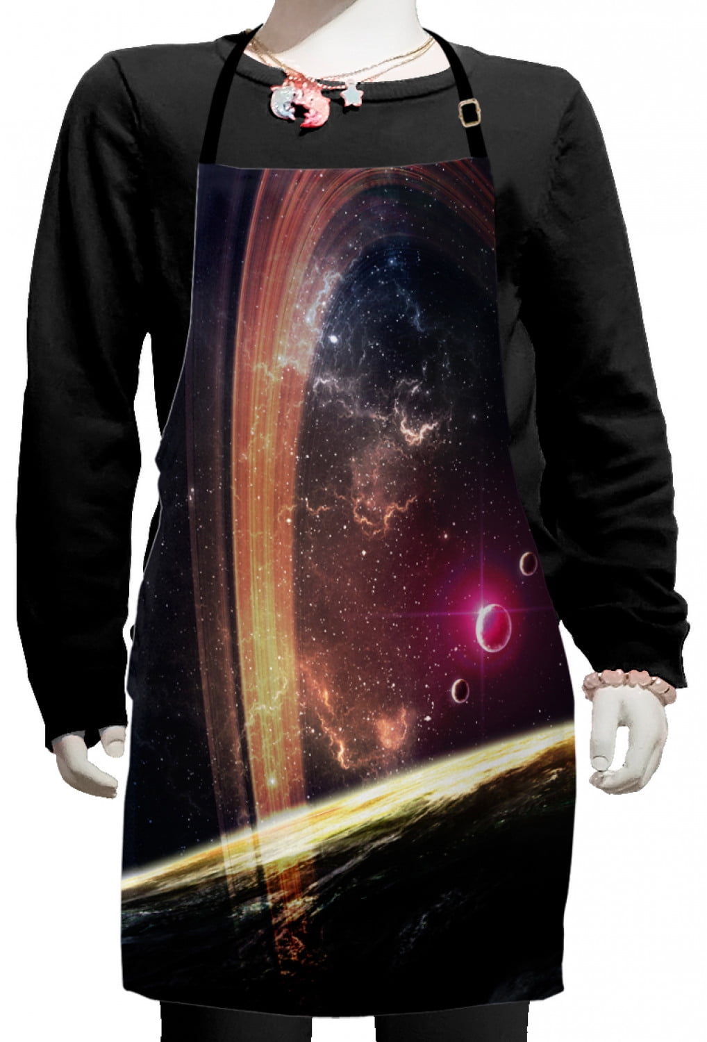 Galaxy Kids Apron, Deep Space Planets over Nebula Dust Stars and Halo ...