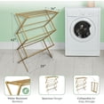 BROOKSTONE, Eco-Friendly Bamboo Drying Rack, Collapsible Laundry ...