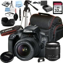 Canon EOS 4000D / Rebel T100 Beginner's DSLR Camera Kit with 18MP, EF-S ...