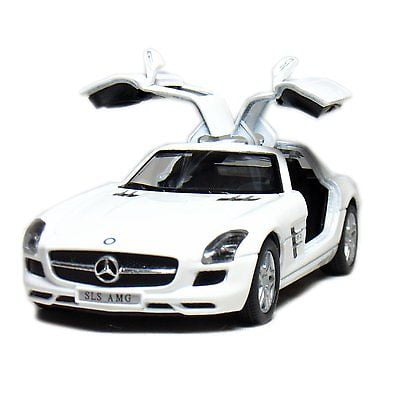 5" Kinsmart Mercedes Benz SLS AMG Diecast Model Toy Car 1:36 WHITE ...