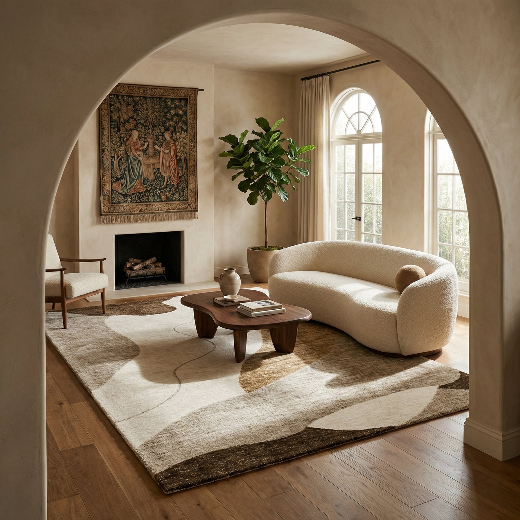 Click here for Rug Branch Maya Modern Abstract Beige Brown Indoor... prices