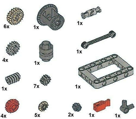 Lego Technic Gears And Transmission Parts Pack