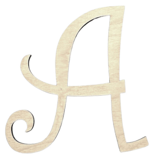 Krafty Supply - 18" Tall Birch Letter A | 1/4" Birch Plywood |Curlz ...