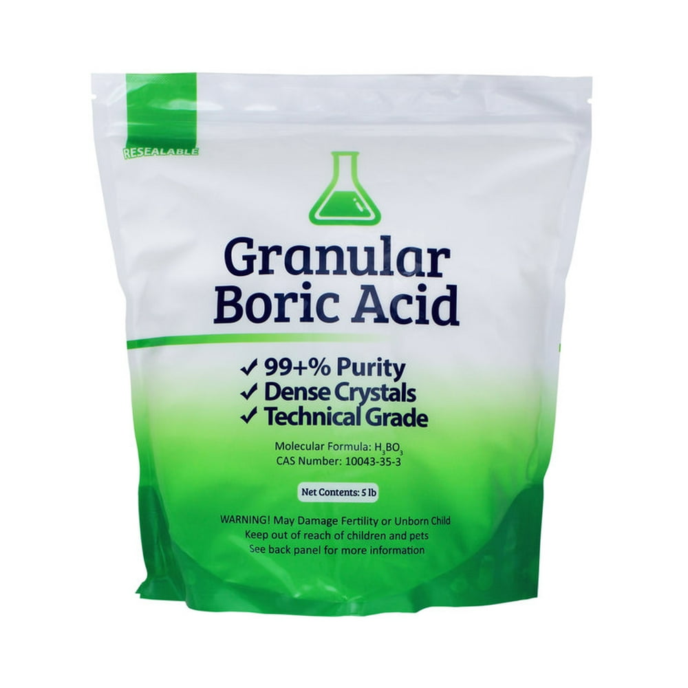 5 lb Granular Boric Acid H3BO3 99.9+% Pure Orthoboric Acid - Walmart ...