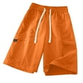 Burnt Orange Man Wild Cargo Track Gym Jogger Zip Up Pants Shorts for ...