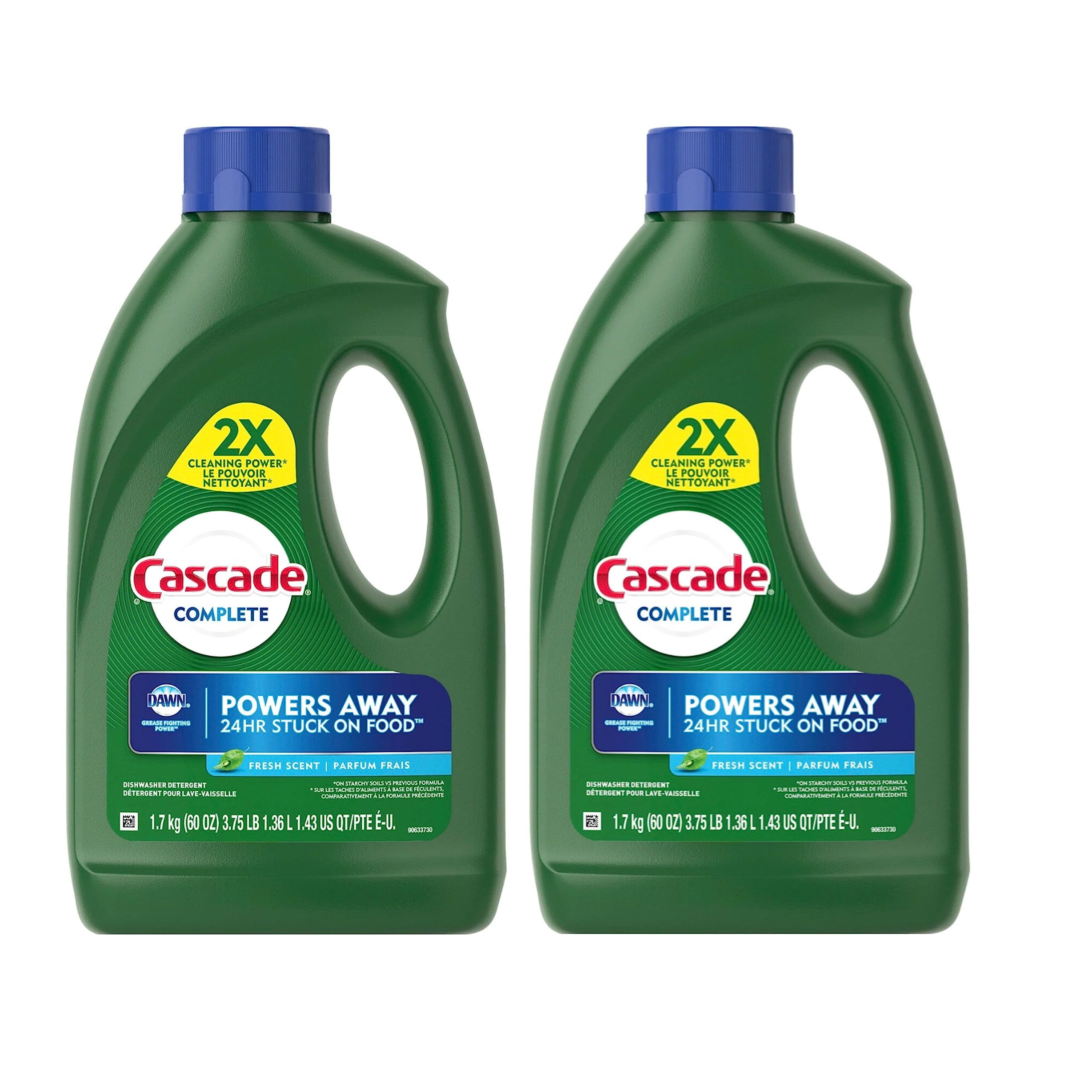 Cascade Complete Gel Dishwashing Detergent, Fresh Scent - 60.0 Oz ...