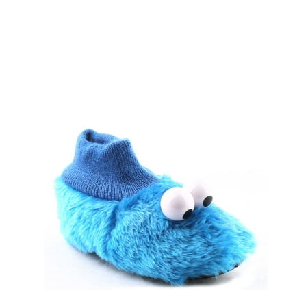 Sesame Street Unisex-Baby Cookie Monster Puppet Slipper, Blue, 7/8 ...
