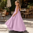 CHEEREAM Kids One Shoulder Dress Elegant Tulle Flower Maxi Dresses with ...