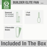 Hunter Fan Company Fan Builder Elite Indoor Ceiling Fan with Pull Chain ...