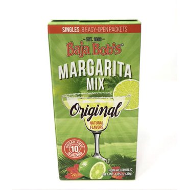 Baja Bob's Sugar-Free Original Margarita 60g Powder Packet Size: 5 ...