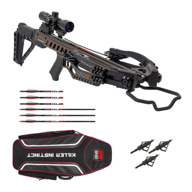 Killer Instinct Vital-X Crossbow with Case and Accessories Bundle ...