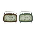 DecMode 6" Red Metal Retro Radio Style Clock, Set of 2 - Walmart.com
