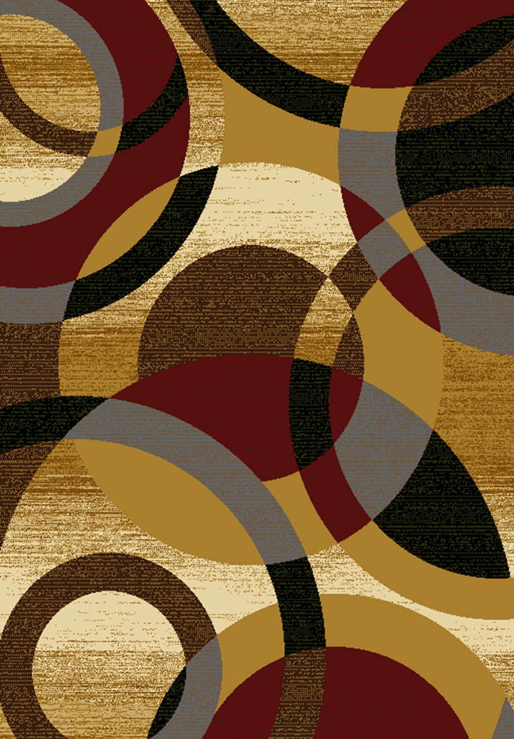 Designer Home Regal Area Rug 750-00918 Ricochet Gold Hoops Loops 1' 10 ...