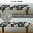 Jiueut White Peony Flower Pattern Dining Bench Cover, Stain Resistant ...