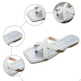 Dakaela Womens Flat Sandals Square Open Toe Summer Beach Vacation ...