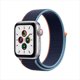Apple Watch SE GPS + Cellular, 40mm Silver Aluminum Case with Deep Navy ...