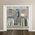 Topbuy Adjustable Wardrobe Kit, Wall Mounted DIY Closet with Wire Shelf ...