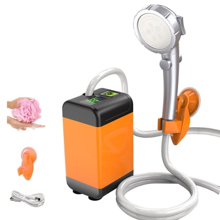 Skyhot 7800mAh Portable Shower, Camping Shower Kit with 5.28 Gal Bucket ...