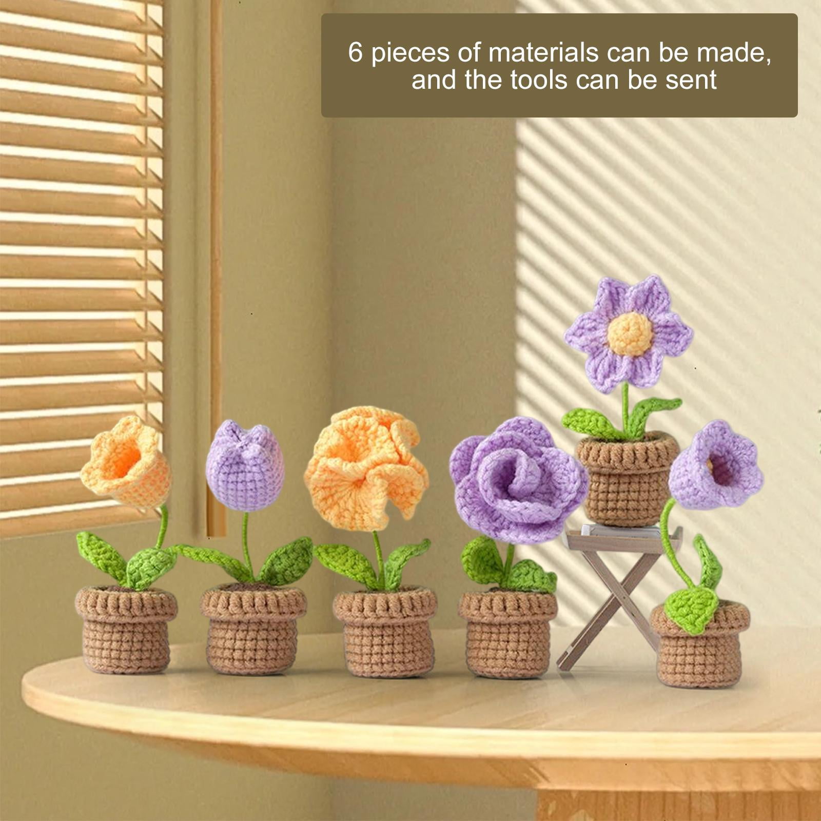 Crocheted Planter Crochet Craft Set Hand Knitting Toy Make Your Own ...