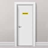 Uxcell 6"x2" Private Sign Acrylic Self Adhesive Door Sticker Wall ...