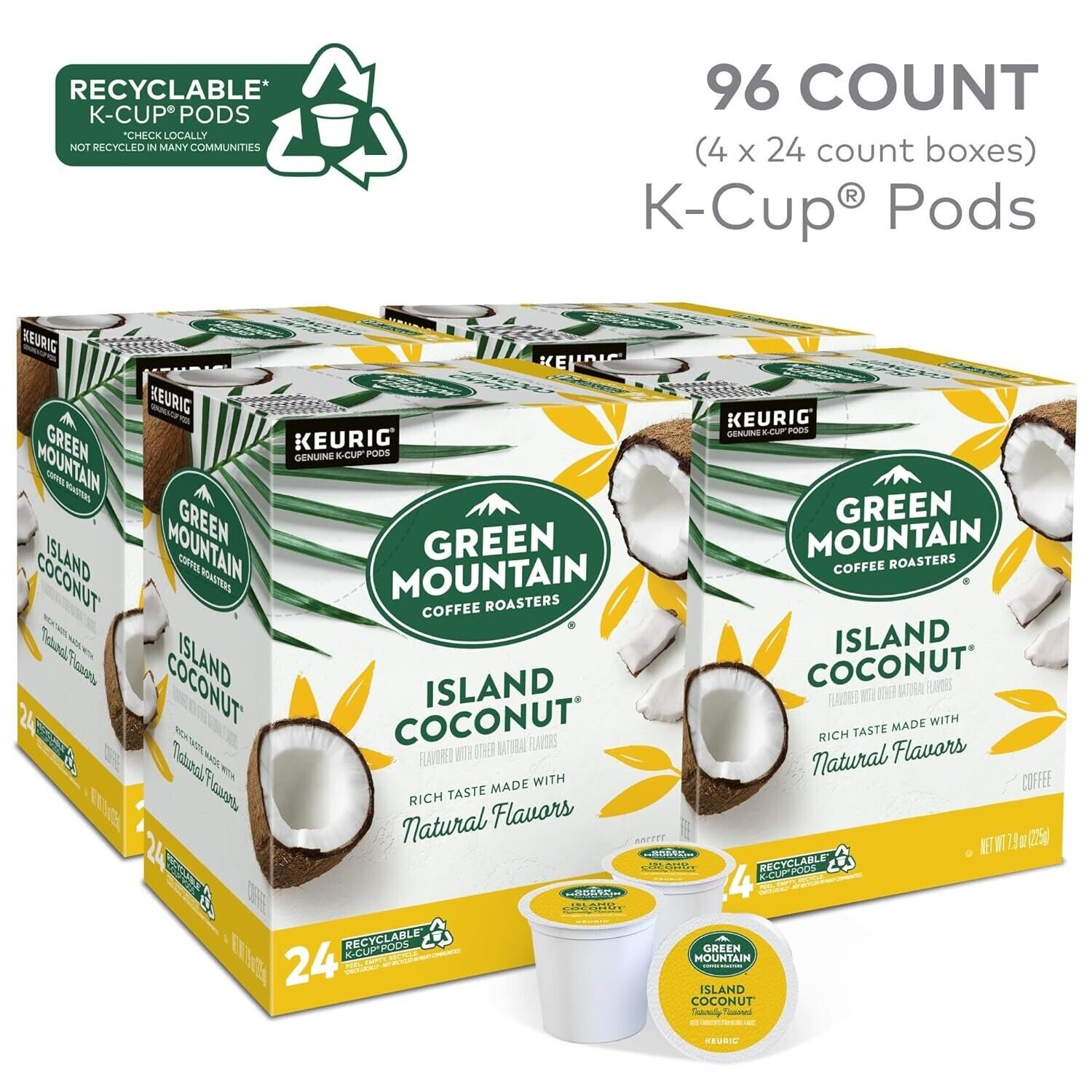 Click here for Green Mountain Island Coconut Coffee 96 Count Keur... prices