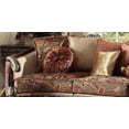 Traditional Dark Red Mahogany Sectional 5-Seat Sofa By Homey Design HD ...