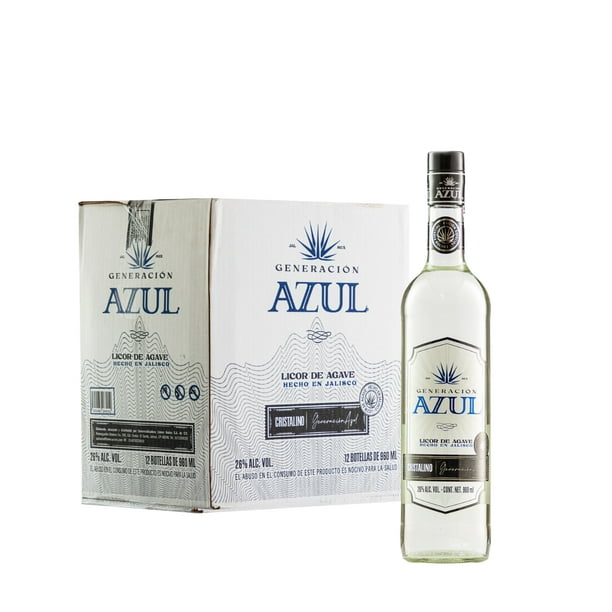 Caja Licor de Agave Generación Azul Cristalino 960 Ml Licor de Agave ...