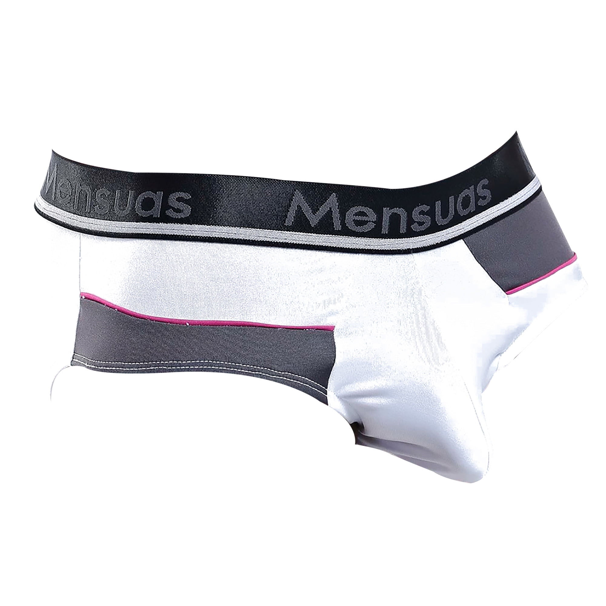 Mensuas MNJ011 Brief White/Grey - Walmart.com
