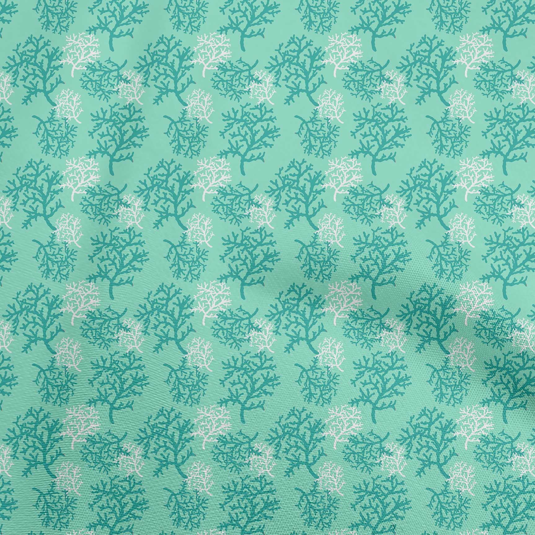 oneOone Velvet Sea Green Fabric Ocean Underwater Plant Sewing Material ...
