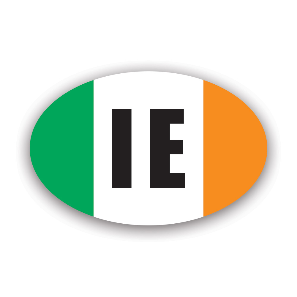 Ireland Oval Sticker Decal - Self Adhesive Vinyl - Weatherproof - Made ...