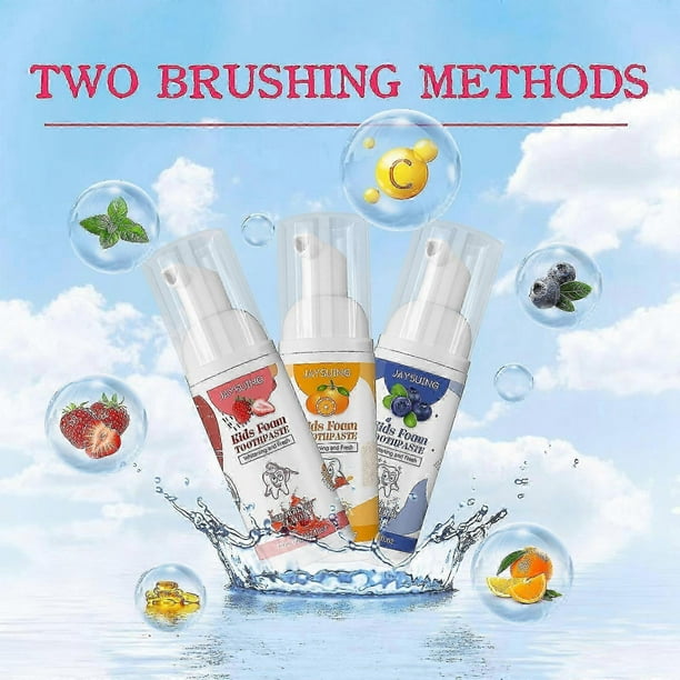 Jaysuing Kids Foam Toothpaste Stain Removal Whitening Tooth Mousse ...