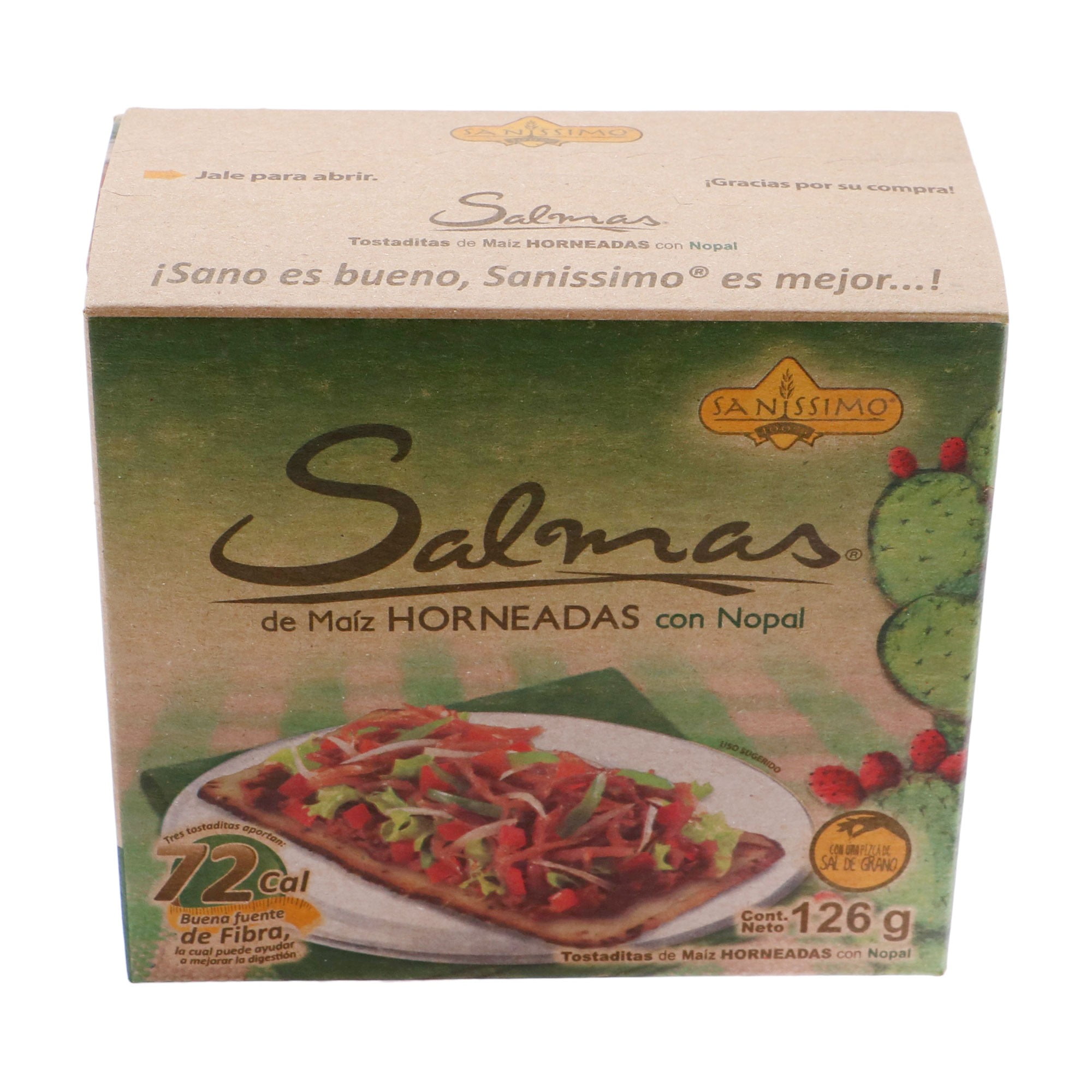 TOSTADAS DE MA?Z SALMAS SANISSIMO CON NOPAL HORNEADAS 126 GRAM - GRM ...